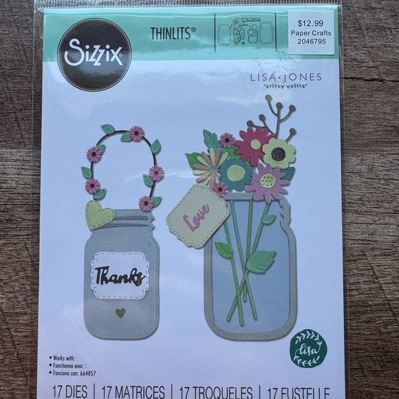 Sizzix | Office | Sizzix Jar Of Flowers Thinlits Die Set | Poshmark